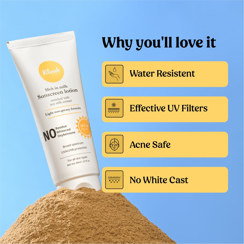 Sunscreen SPF 50 PA+++ Melt-In Milk