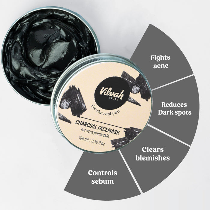 Buy Vilvah charcoal face mask online for dark spots