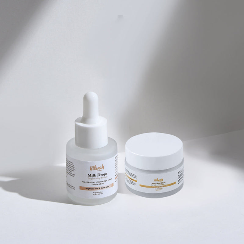 Milk Mud Face Mask for Combination, Glowing, Dry & Oily Skin | Vilvah