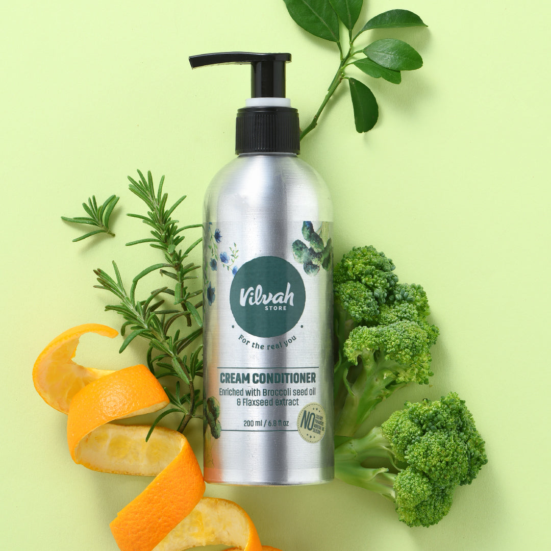 Buy Cream Hair Conditioner for Dry, Frizzy & Damaged Hair | Vilvah