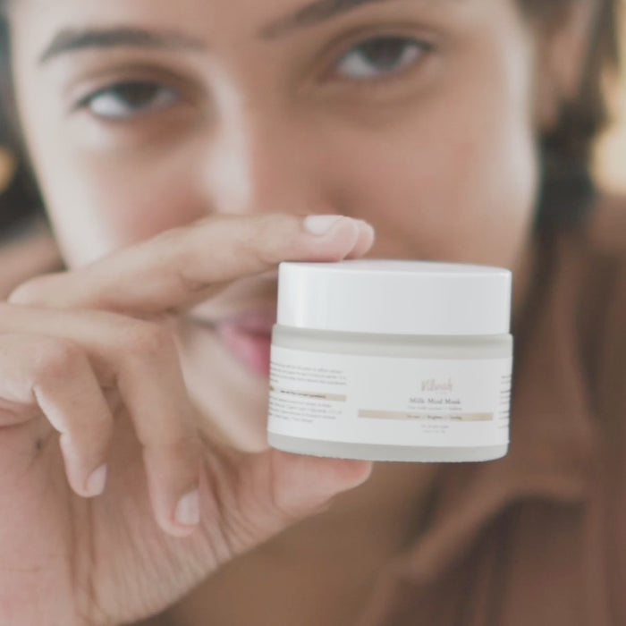 Milk Mud Face Mask for Combination, Glowing, Dry & Oily Skin | Vilvah